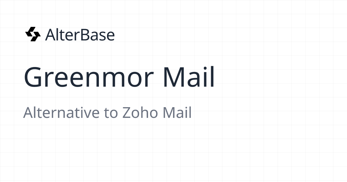 Greenmor Mail - Alternative to Zoho Mail | AlterBase | AlterBase